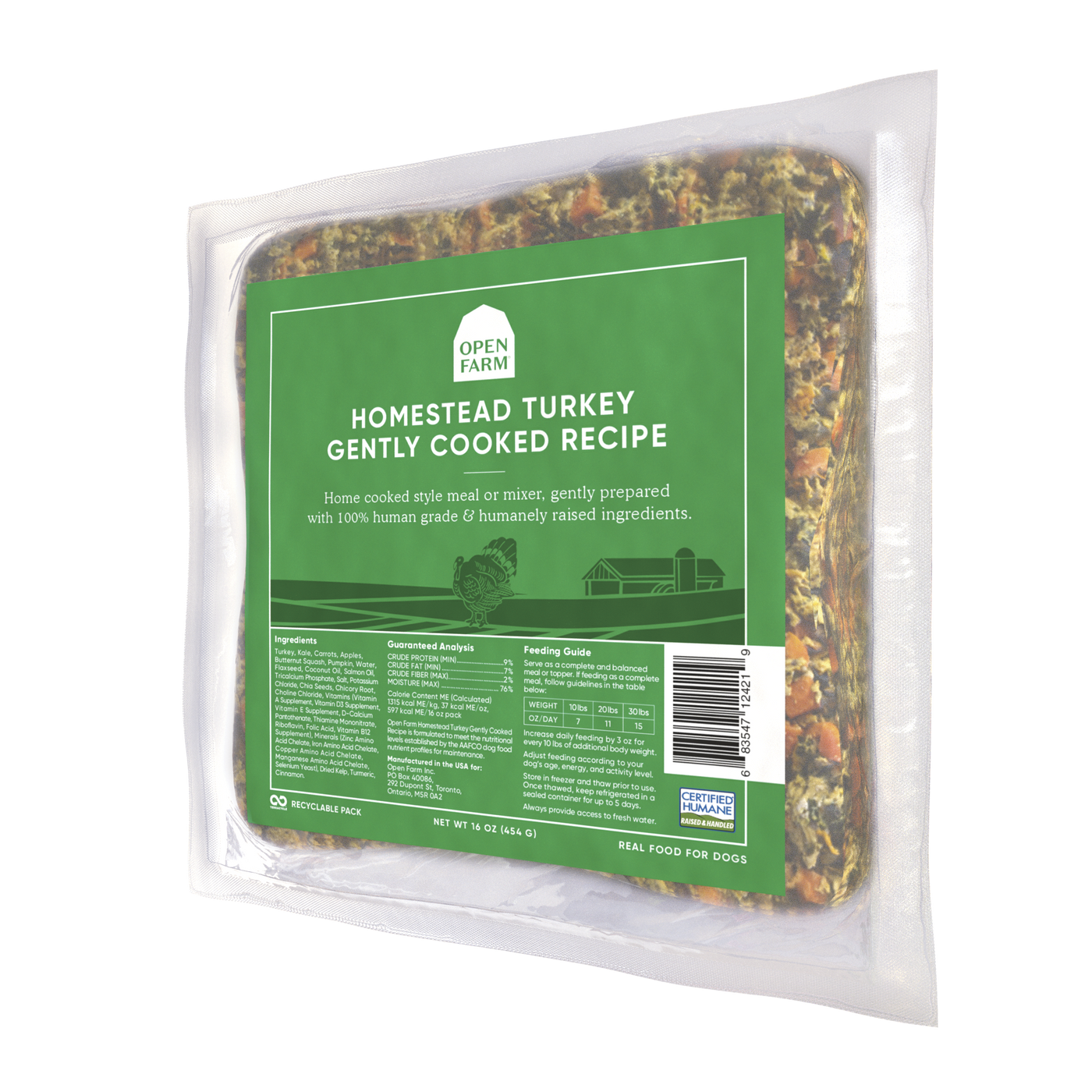 Open Farm | Gently Cooked Turkey (frozen) — Pet Spawt