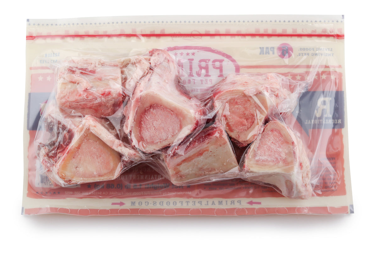 Primal | Frozen raw marrow bones - 6 ct — Pet Spawt